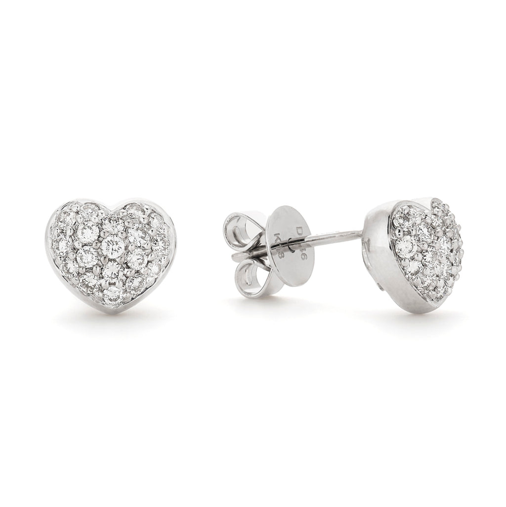Bubble Pavé Heart Studs – RankinsJewellers