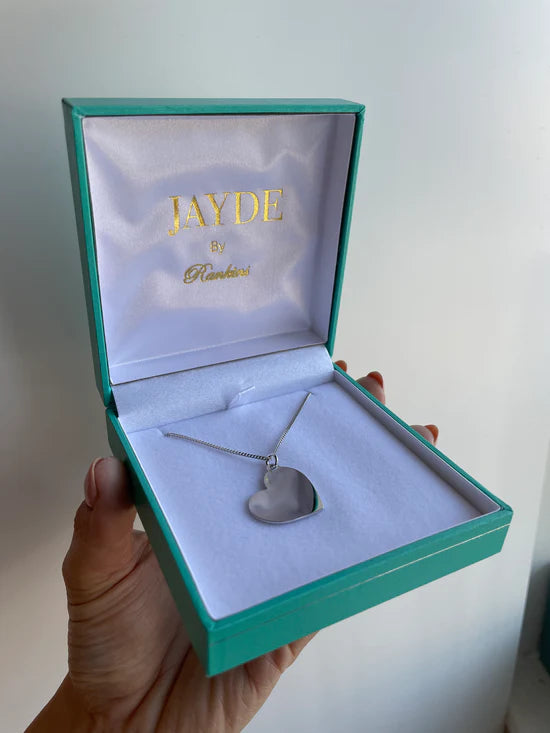 Jayde x Rankins - My Heart - White Gold double latch chain ...
