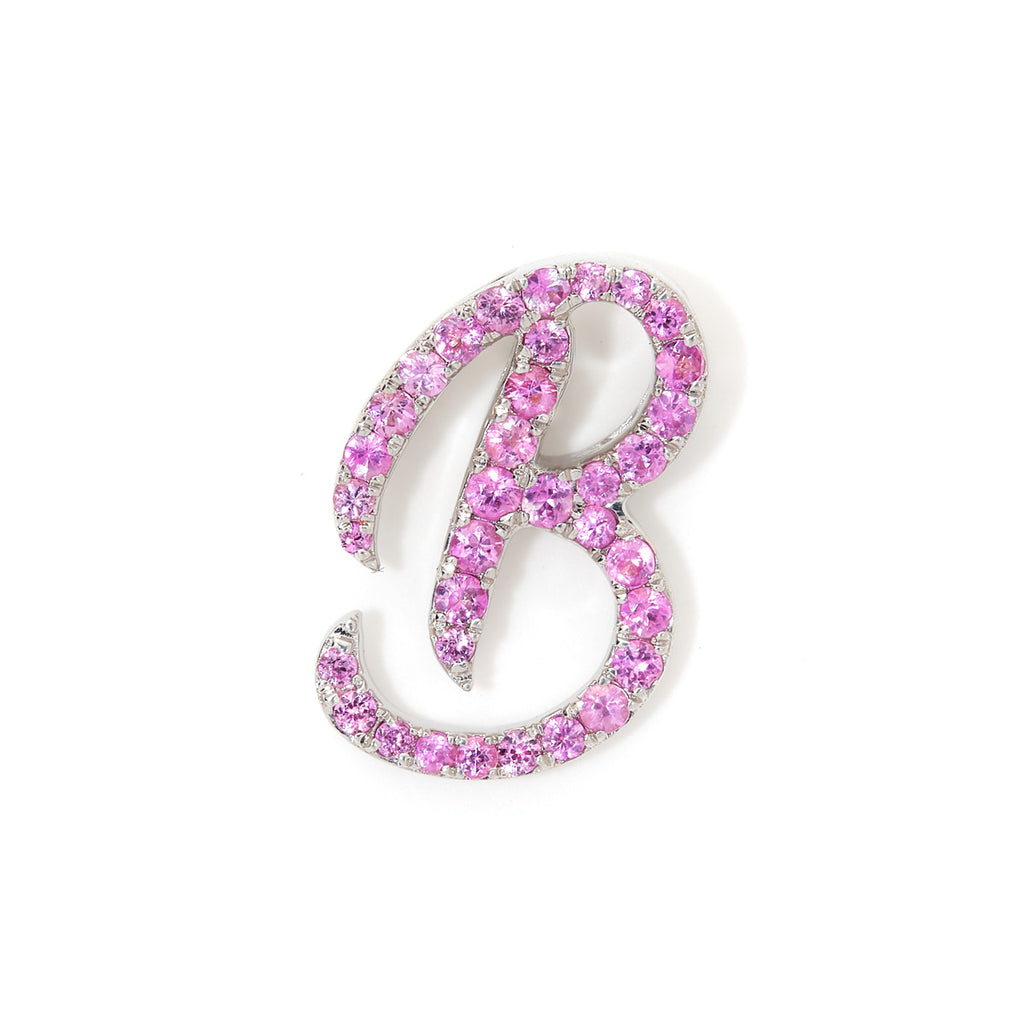 Pink Sapphire Italic Initial – RankinsJewellers