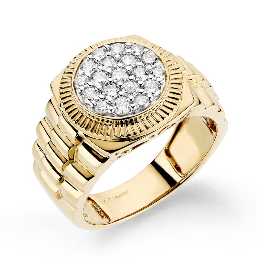 Presidential Ring with Diamond Top – RankinsJewellers