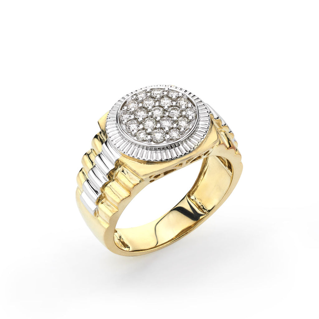Presidential Two-Tone Gold Band – RankinsJewellers